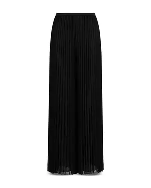 Emporio Armani Palazzo Plisse Techno Georgette Trousers