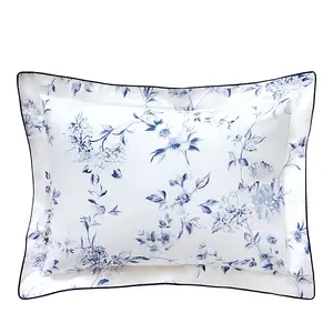 ANNE DE SOLENE Malacca Boudoir Sham - Blue On White