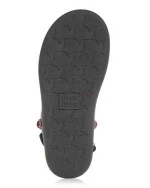 Miu Miu Nastro Rope Sandals - Amaranto