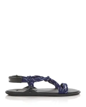 Miu Miu Nastro Rope Sandals - Baltico