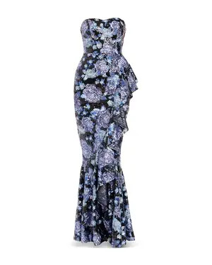 strapless open back dress Cherilyn Dress – Dress the Population main image 1