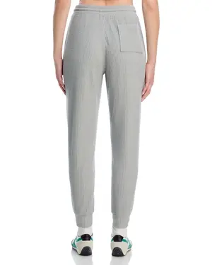 Aqua Brushed Rib Joggers - Heather Gray
