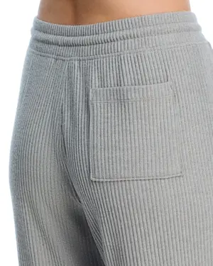 Aqua Brushed Rib Joggers - Heather Gray