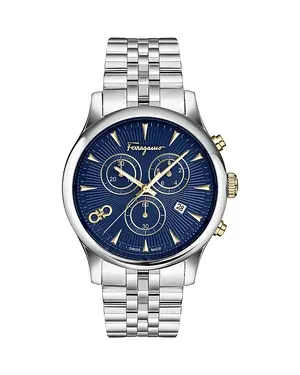 Ferragamo Silver Tone Jewelry & Watches For Men
