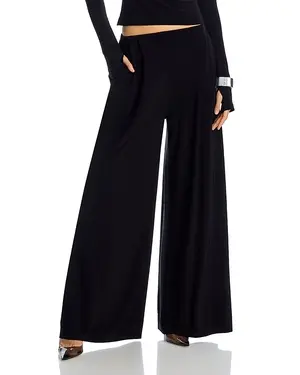 Norma Kamali Black Wash Pants For Women
