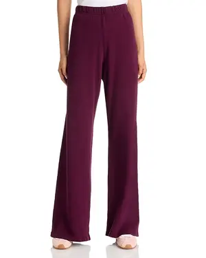 Aqua Melody Wide Leg Sweatpants - Cherry Lacquer