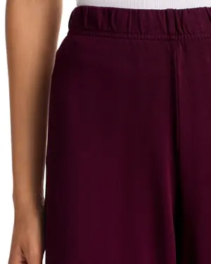 Aqua Melody Wide Leg Sweatpants - Cherry Lacquer