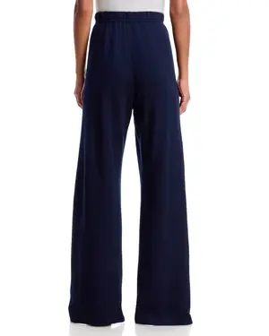 Aqua Melody Wide Leg Sweatpants - Navy