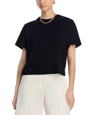 Aqua Cropped T-shirts For Women