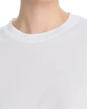 Aqua Haley Crop Boxy Tee Exclusive - White