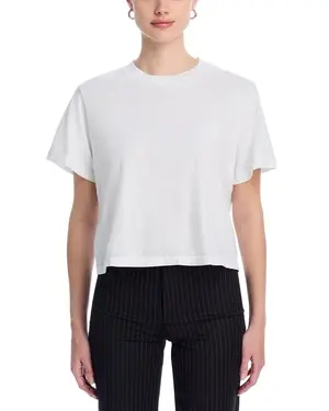 Aqua Haley Crop Boxy Tee Exclusive - White