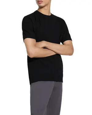 Theory Soris Tee In Fine Bilen - Black