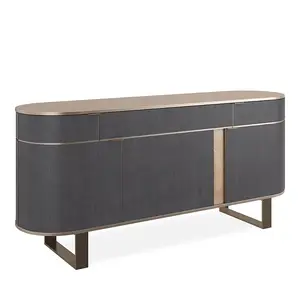 CARACOLE Piet Buffet Table - Zinc/brushed Gold