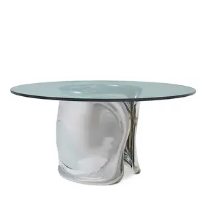 BERNHARDT Agnas Dining Table - Silver