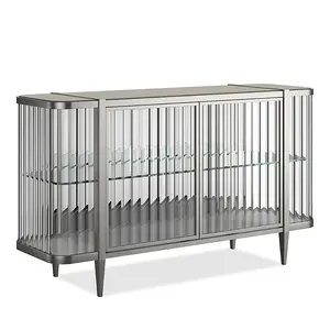 CARACOLE Stop And Stare Buffet Table - Soft Silver