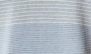 Robert Barakett Orion Stripe Silk & Linen Johnny Collar Polo
