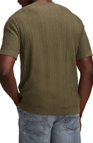 Lucky Brand Short Sleeve Henley Sweater