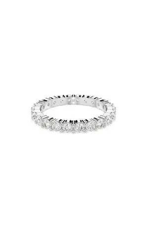 SWAROVSKI Matrix Crystal Eternity Ring - White/ Silver