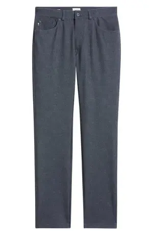 BRAX Chuck Hi-flex Houndstooth Five-pocket Pants - Navy