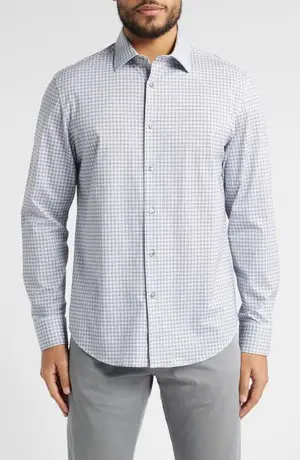 Bugatchi James Ooohcotton® Button-up Shirt - Platinum