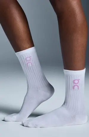 On 3-pack Logo Quarter Socks - Mauve/ Raspberry