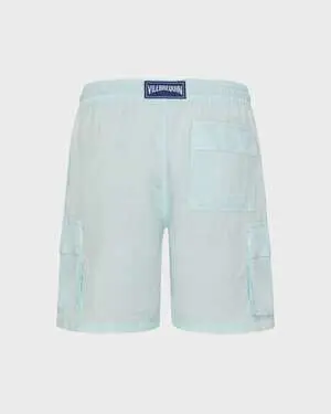 Vilebrequin Linen Cargo Bermuda Shorts - Blue