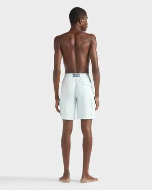 Vilebrequin Linen Cargo Bermuda Shorts - Blue