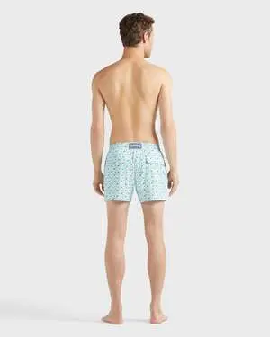 Vilebrequin Stretch Short Swim Trunks Micro Ronde Des Tortues Rainbow Mdb Moorise - Blue