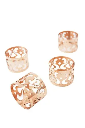 COPPERMILL KITCHEN Set Of 4 Vintage Inspired Napkin Rings