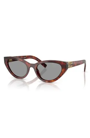 Miu Miu 54mm Butterfly Sunglasses - Brown/ Grey