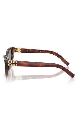 Miu Miu 54mm Butterfly Sunglasses - Brown/ Grey