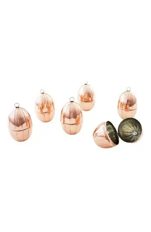 COPPERMILL KITCHEN Cmk Vintage Inspired Handmade Egg Ornaments - Copper