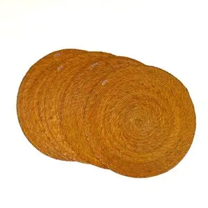MAKAUA Palm Placemat Set Of 4 - Mustard