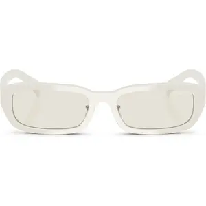 Prada 55mm Rectangular Sunglasses - Dust