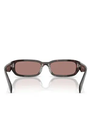 Prada 55mm Rectangular Sunglasses - Lite Brown