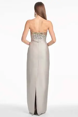 Sachin & Babi Phaedra Embellished Gown - Pewter