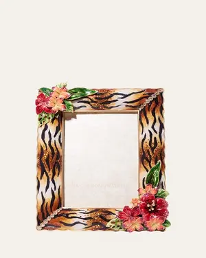 JAY STRONGWATER Tropical Flower Frame, 5" X 7 - Multi