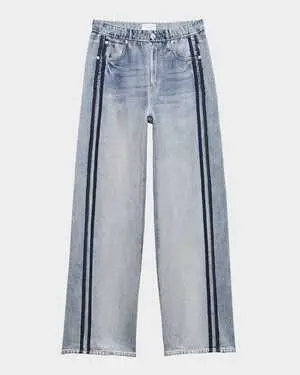 Rag & Bone Miramar Wide-Leg Track Pants - Coney