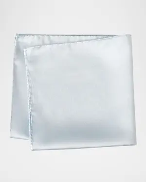 Eton Men & Apos;s Silk Wedding Pocket Square Lt/pastel Blue
