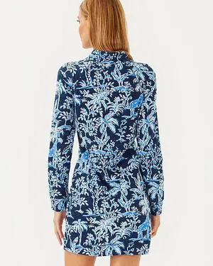 LILLY PULITZER Ashlee Half-zip Dress - Low Tide Navy Tall Tales