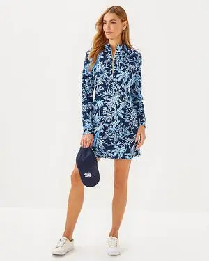 LILLY PULITZER Ashlee Half-zip Dress - Low Tide Navy Tall Tales