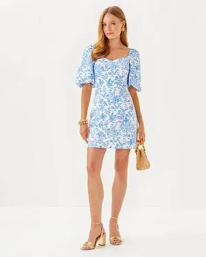 LILLY PULITZER Justina Skirted Romper - Resort White Tall Tales