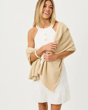 LILLY PULITZER Lanelle Wrap - Heathered Wicker Tan Metallic