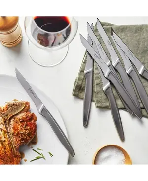 HENCKELS 8-piece Stainless Steel Serrated Steak Knife Set