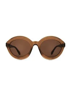 Alaïa Round Frame Sunglasses - Brown