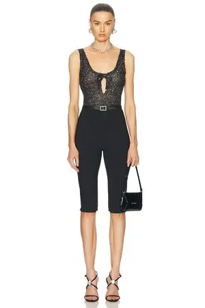 Alessandra Rich Sequin Tank Top