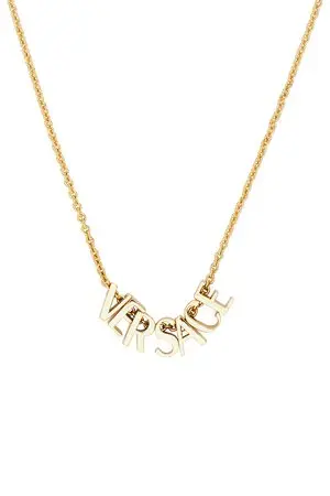 Versace Logo Pendant Necklace