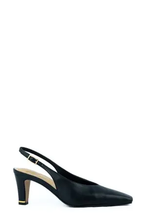 KENNETH COLE Meilani Slingback Pump - Black Leather