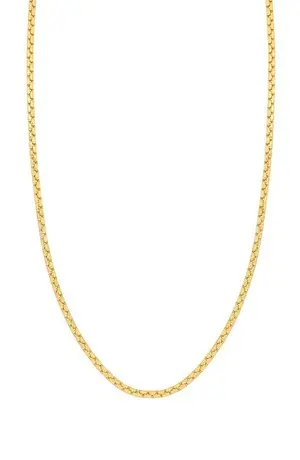 Bony Levy Rounded Box Chain Necklace - Yellow