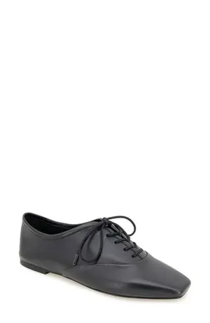 KENNETH COLE Justice Square Toe Oxford - Black Leather